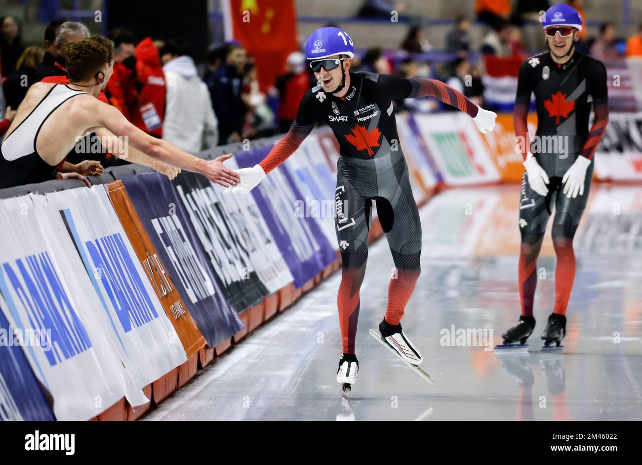 Canada's Hayden Mayeur, left, and Connor Howe celebrate their second ...