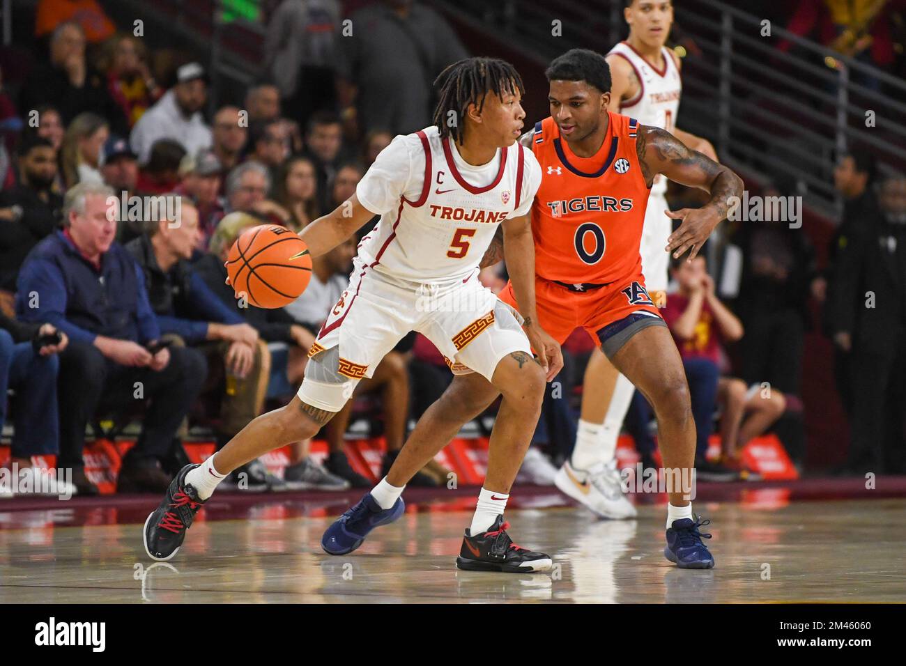 Southern California Trojans guard Boogie Ellis (5) drives past Auburn ... Southern California Trojans guard Boogie Ellis (5) drives past Auburn ...