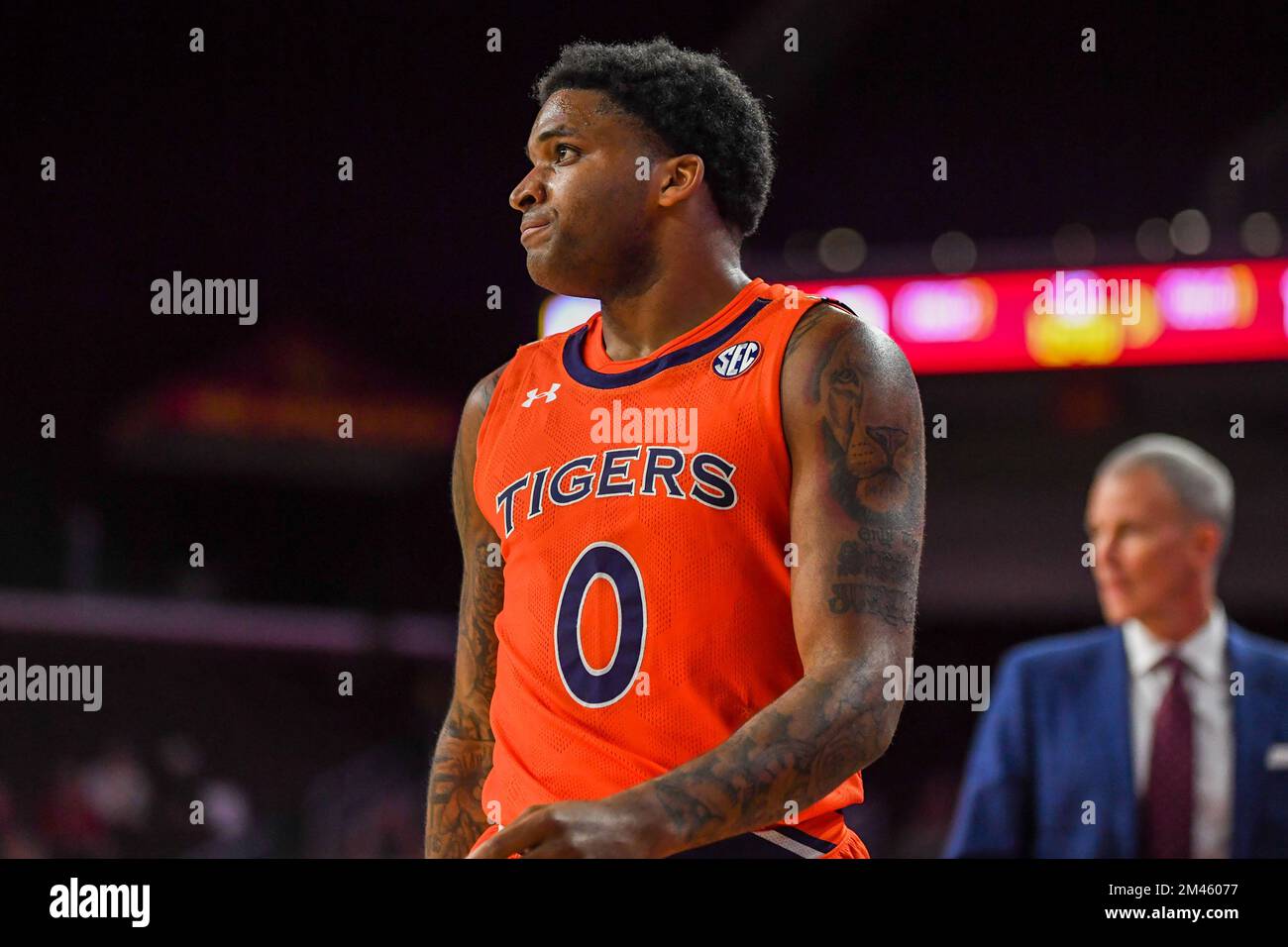 Auburn Tigers guard K.D. Johnson (0) during an NCAA basketball game ... Auburn Tigers guard K.D. Johnson (0) during an NCAA basketball game ...