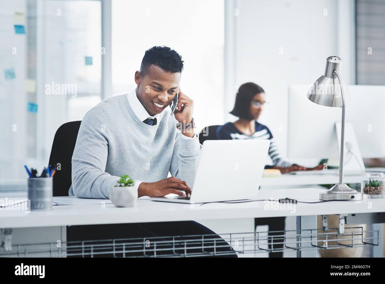 The ability to multi-task will always be vital in business. a young ...