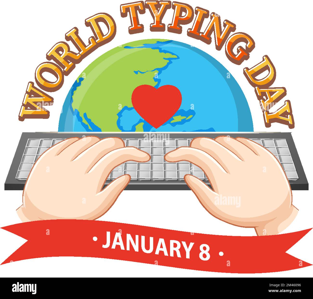World Typing Day Banner Design illustration Stock Vector Image & Art ...
