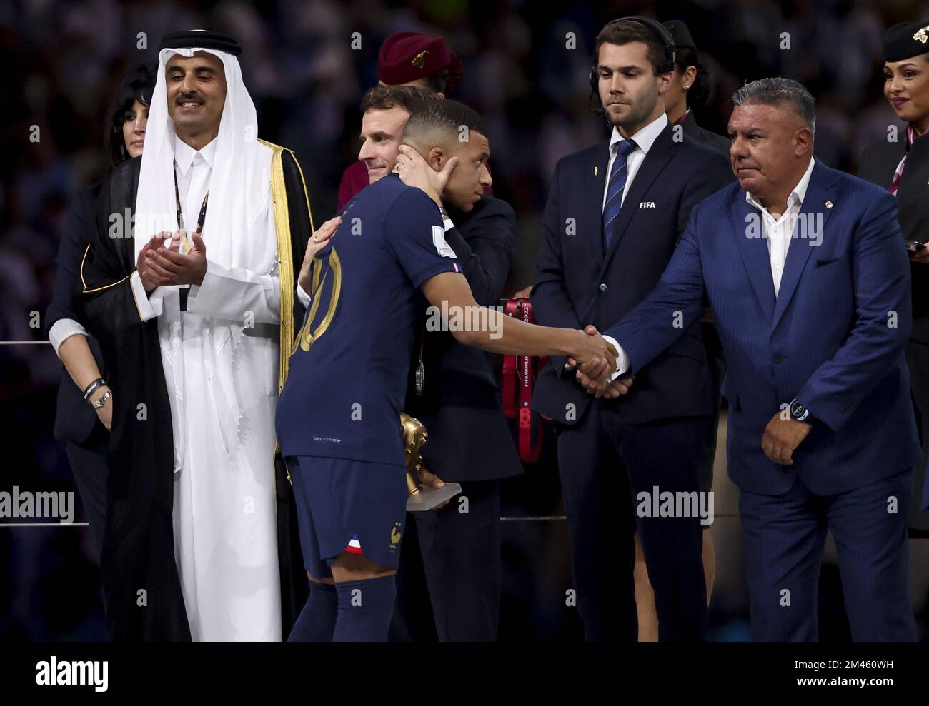 Kylian mbappe world cup trophy hi-res stock photography and images - Alamy