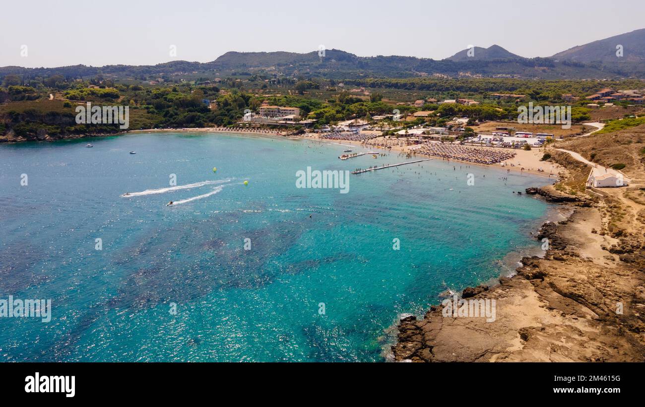 The beautiful turquoise seascape by the St. Nicholas beach, vacation in ...