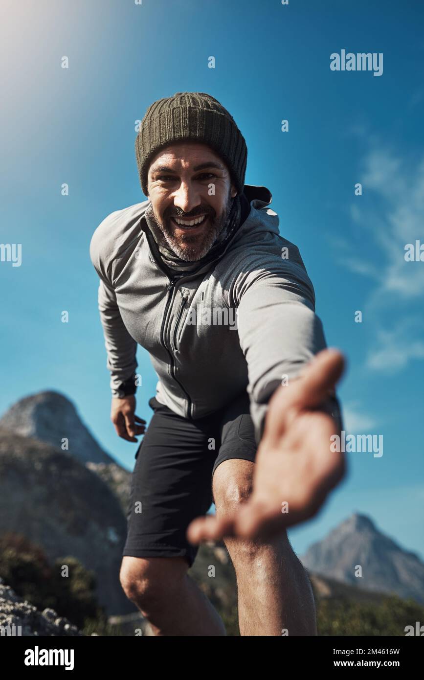 Take my hand, for a new world awaits us. Low angled portrait of a ...