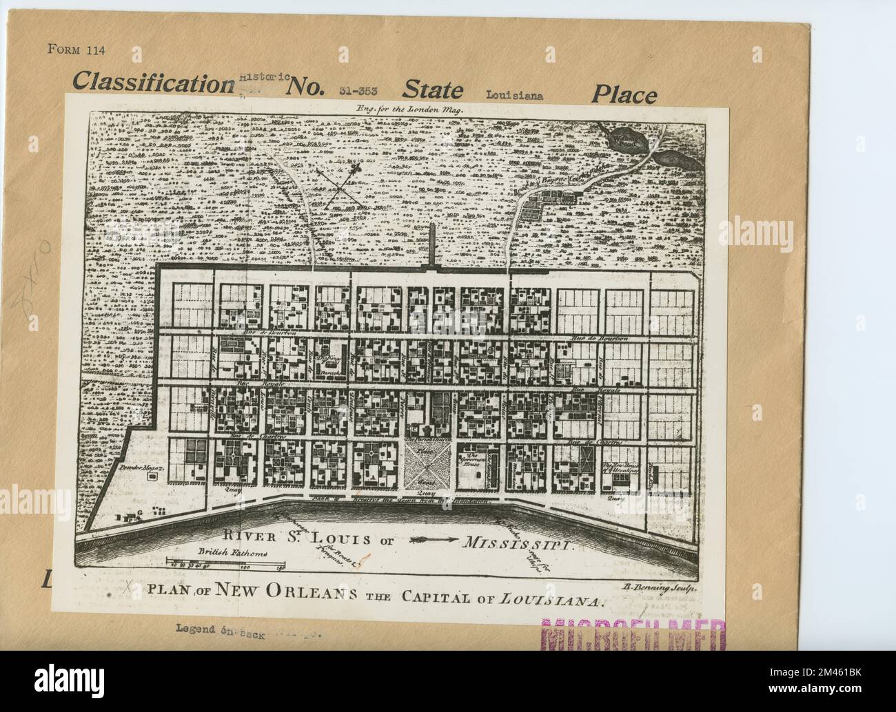 Plan of New Orleans, the Capital of Louisiana. Original caption: Plan ...
