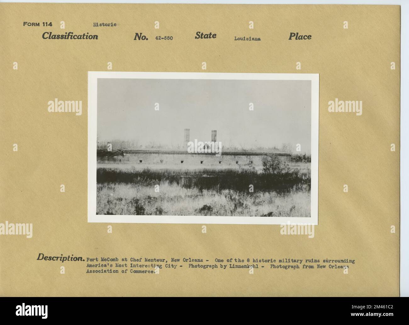 Fort Macomb at Chef Menteur, New Orleans. Original caption: Fort McComb ...