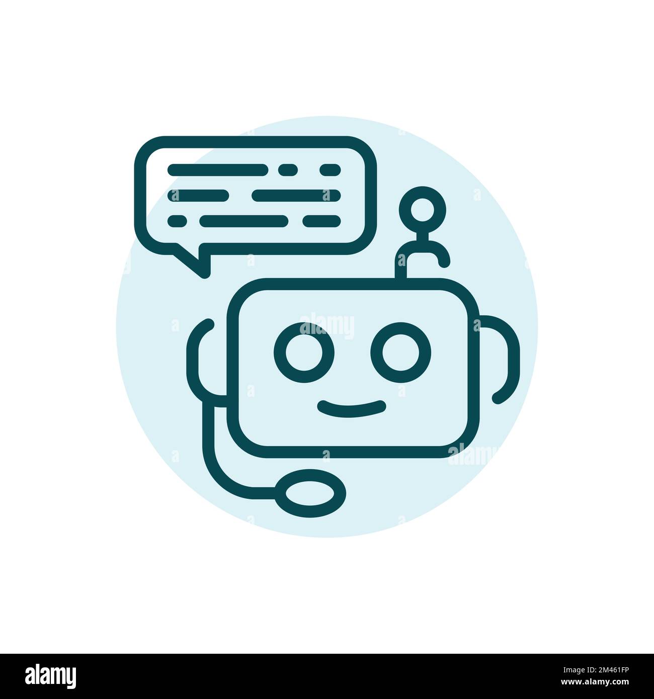 Chatbot icon outline vector Stock Vector Images - Alamy