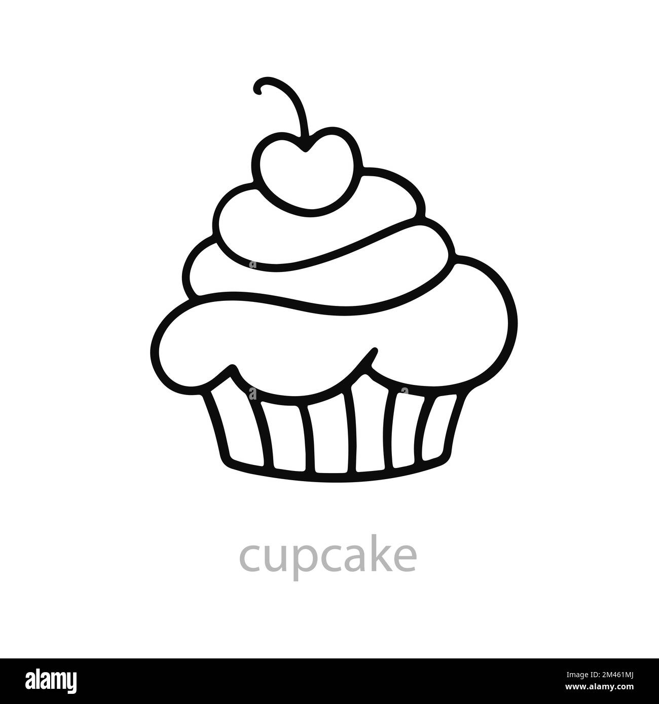 Cupcake Vector Illustration Stock Vector Image & Art - Alamy