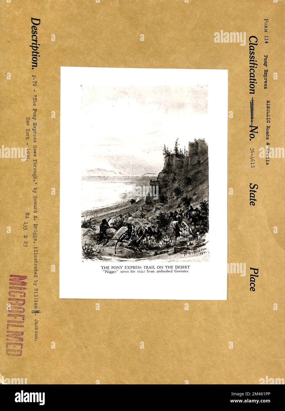 The Pony Express Trail on the Desert. Original caption: p. 70 - "The ...