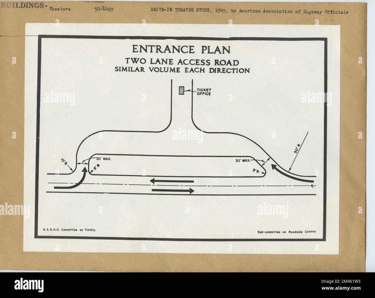 Drawing: Entrance Plan For Two Lane Access Road, Similar Volume in Each ...