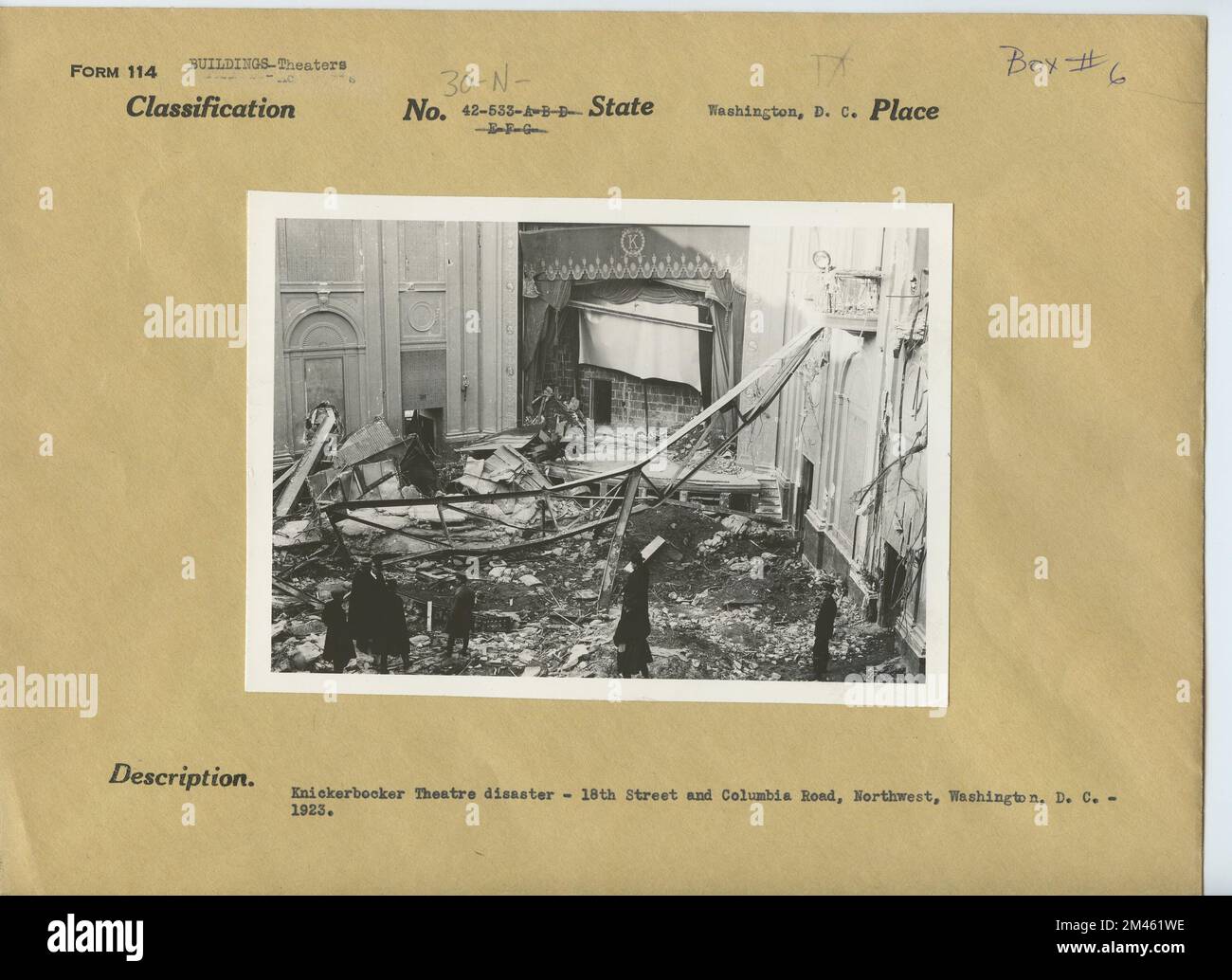 Knickerbocker Theatre Disaster - 18th Street and Columbia Road ...