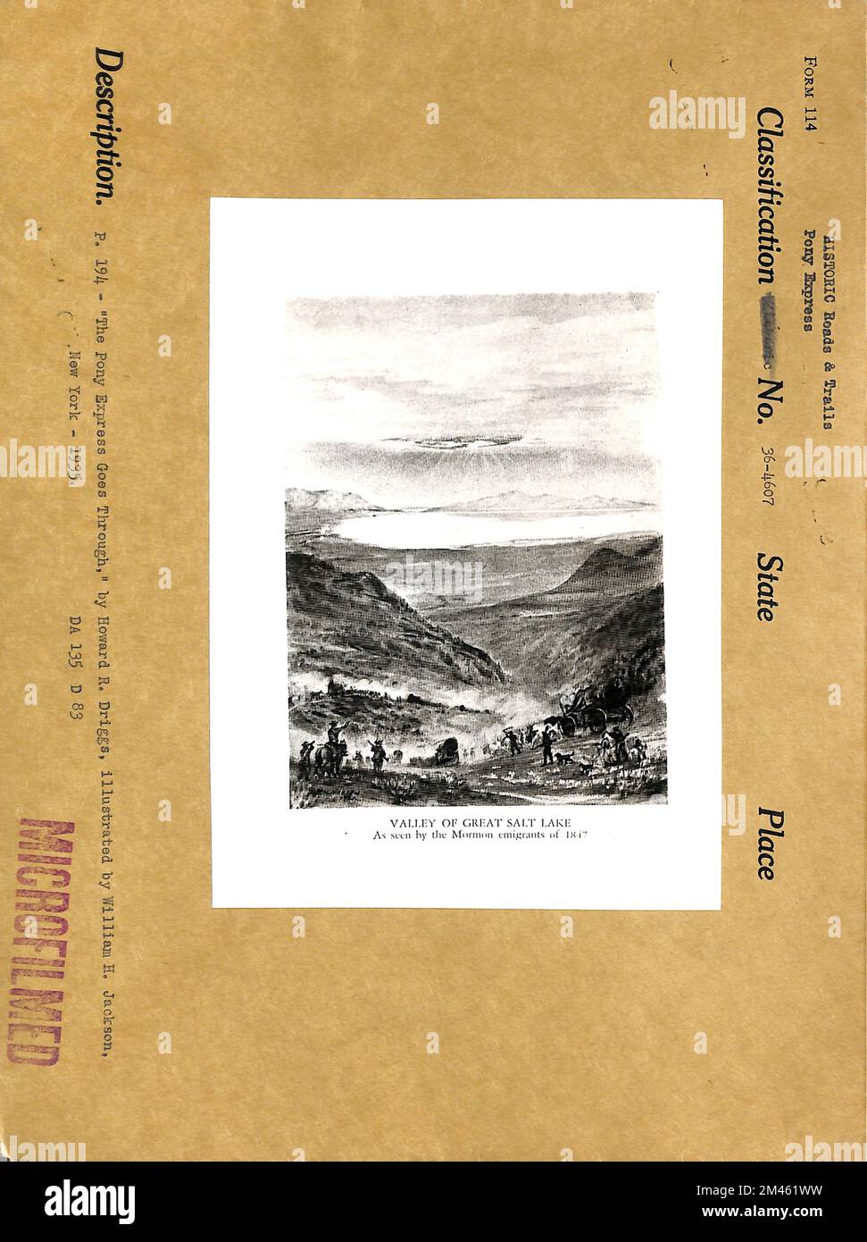 Valley of Great Salt Lake As Seen By Mormon Emigrants of 1847. Original ...