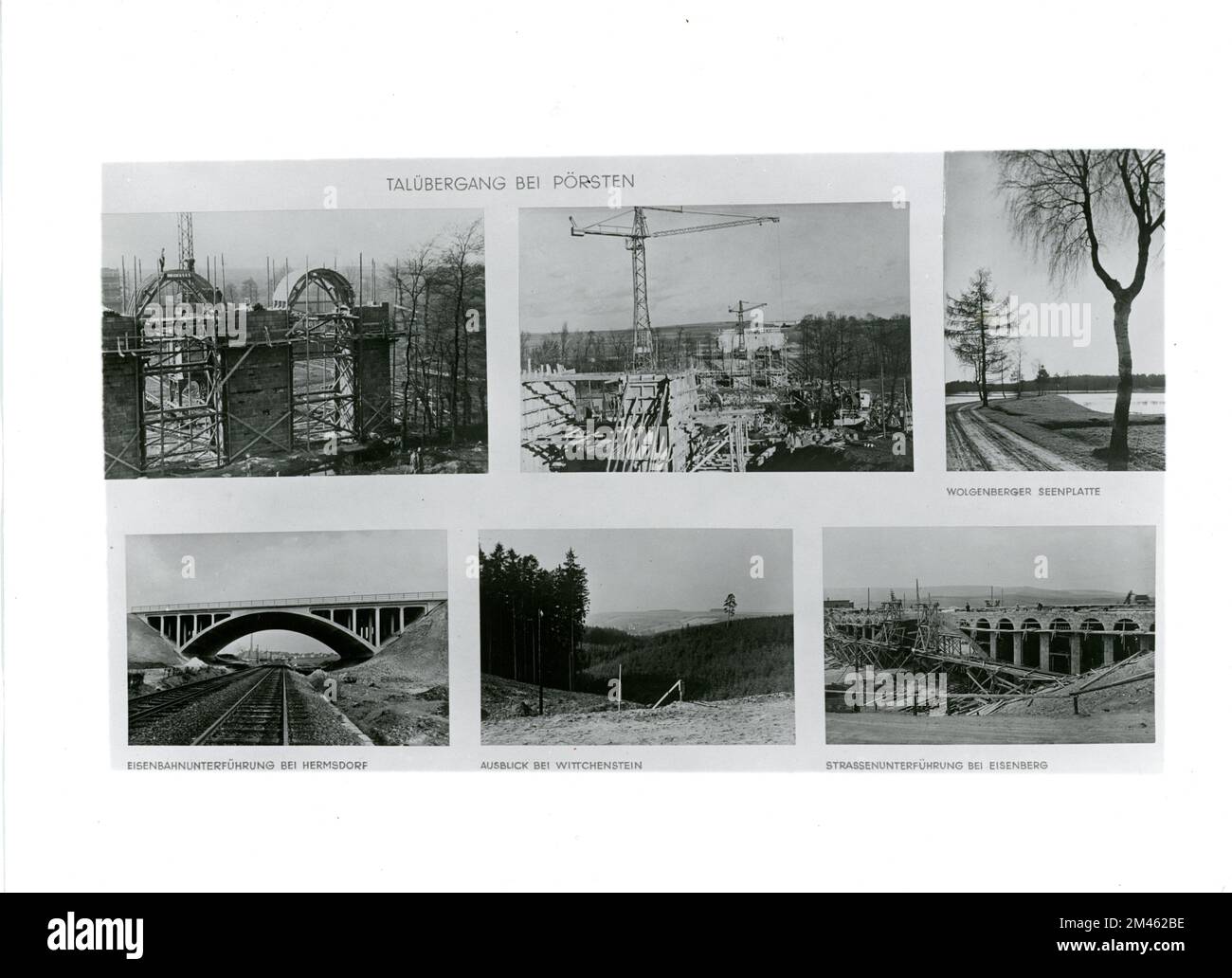 Valley Crossing at Porsten, Views of Bridge Construction. State ...