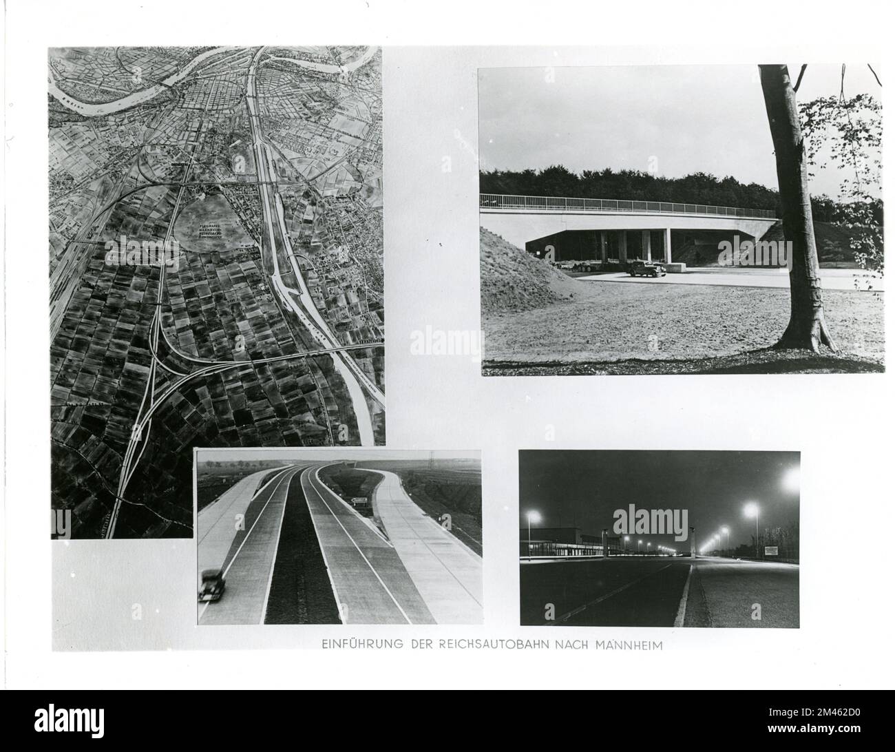Introduction of the Reichsautobahn to Mannheim. State: Germany Stock ...