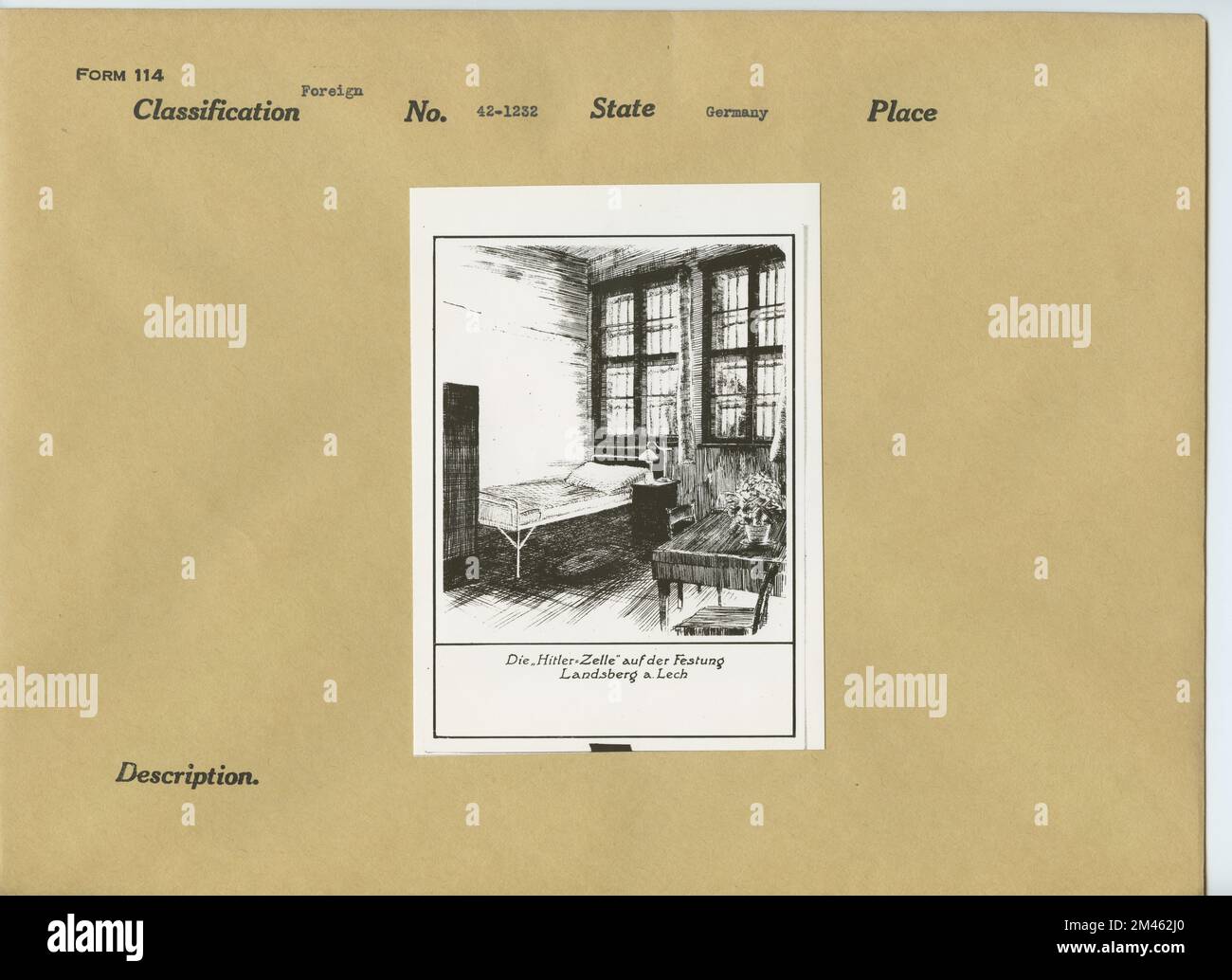 Hitler Cell in the Prison of Landsberg Am Lech. State: Germany. Place ...
