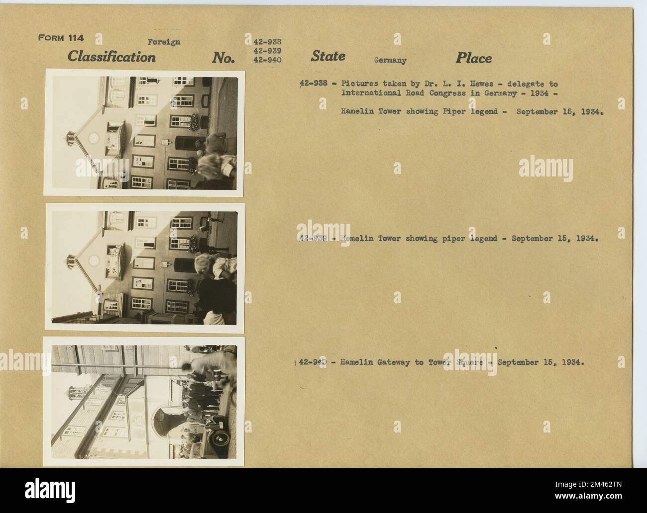 Sights of Hamelin Tower and Tower Square, Hamlin, Germany. Original ...