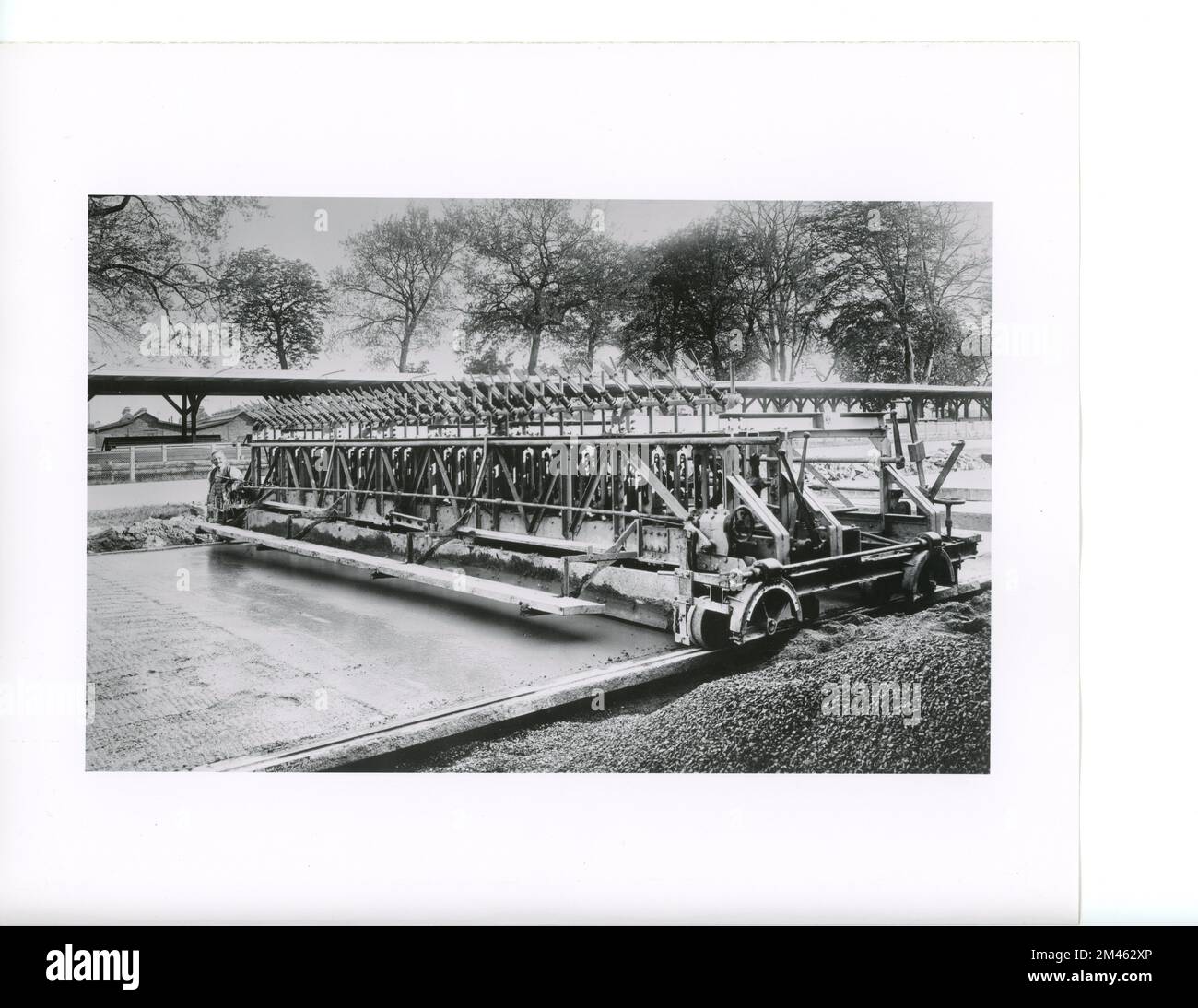 Road Construction Equipment and Crew at Work. State: Germany Stock ...