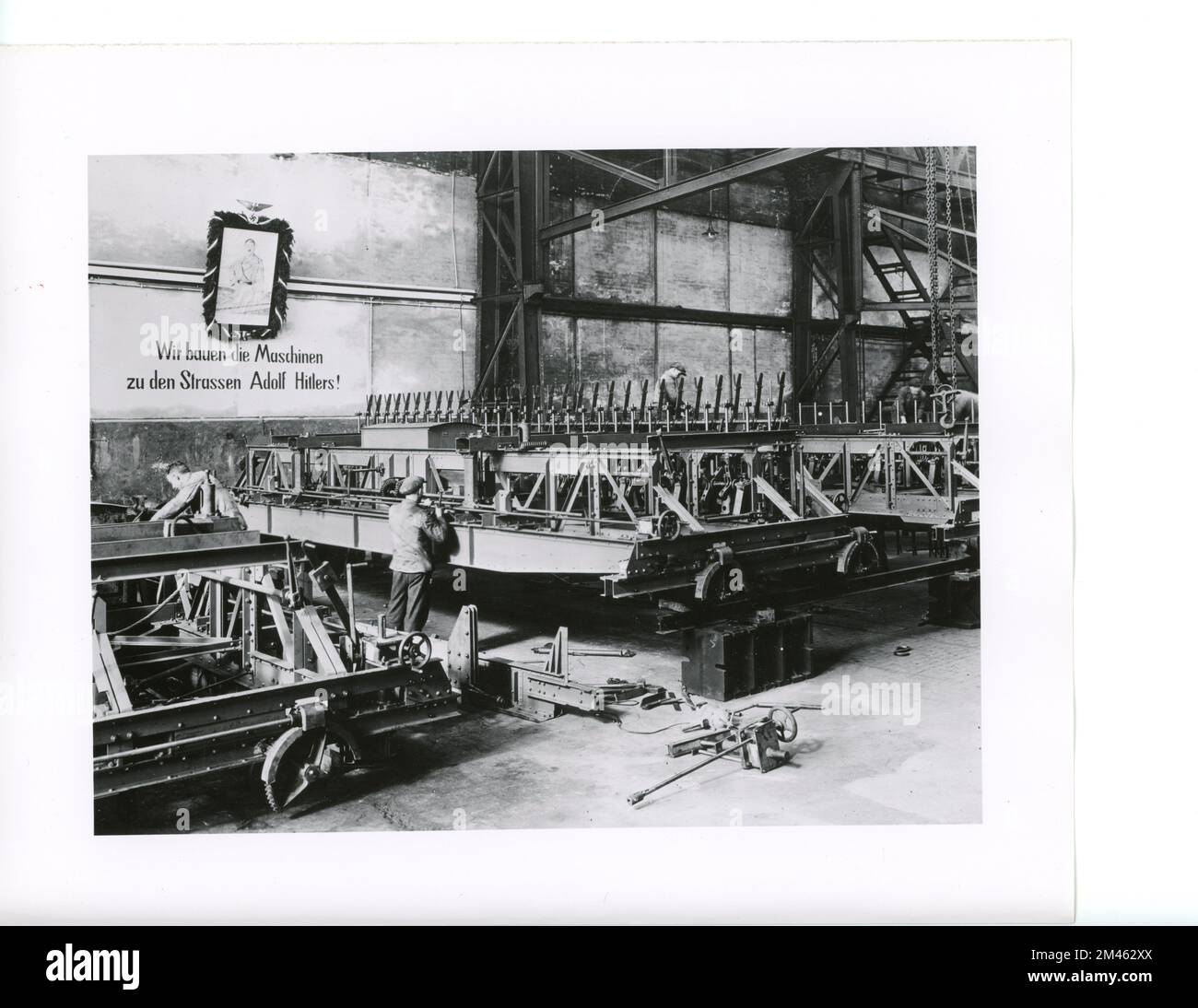 Road Construction Equipment and Crew at Work. State: Germany Stock ...