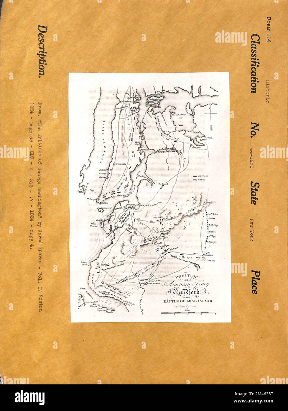 Position of the American Army at New York and the Battle of Long Island ...