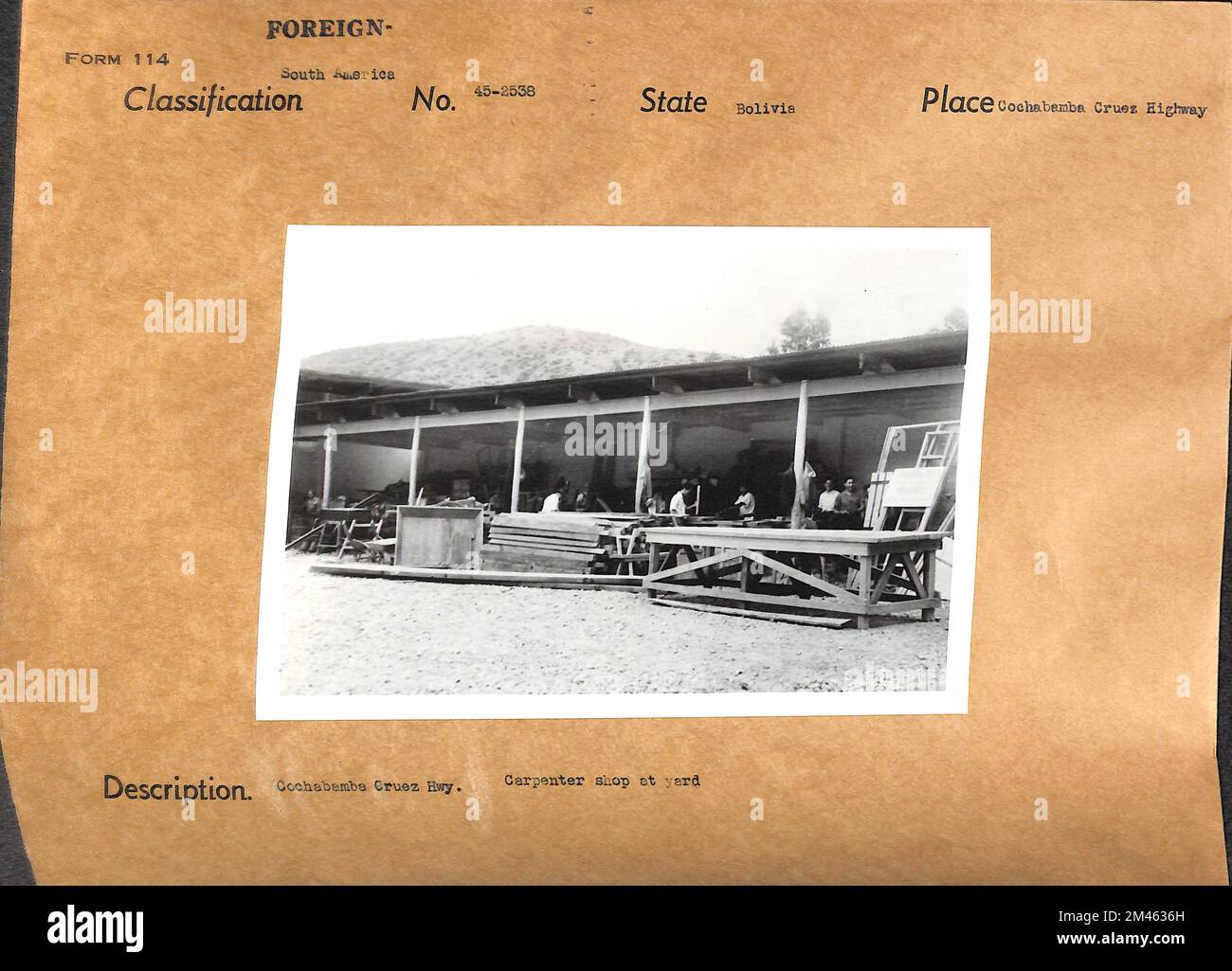 Cochabamba. Original caption: Cochabamba : Cruez Highway, Carpenter ...