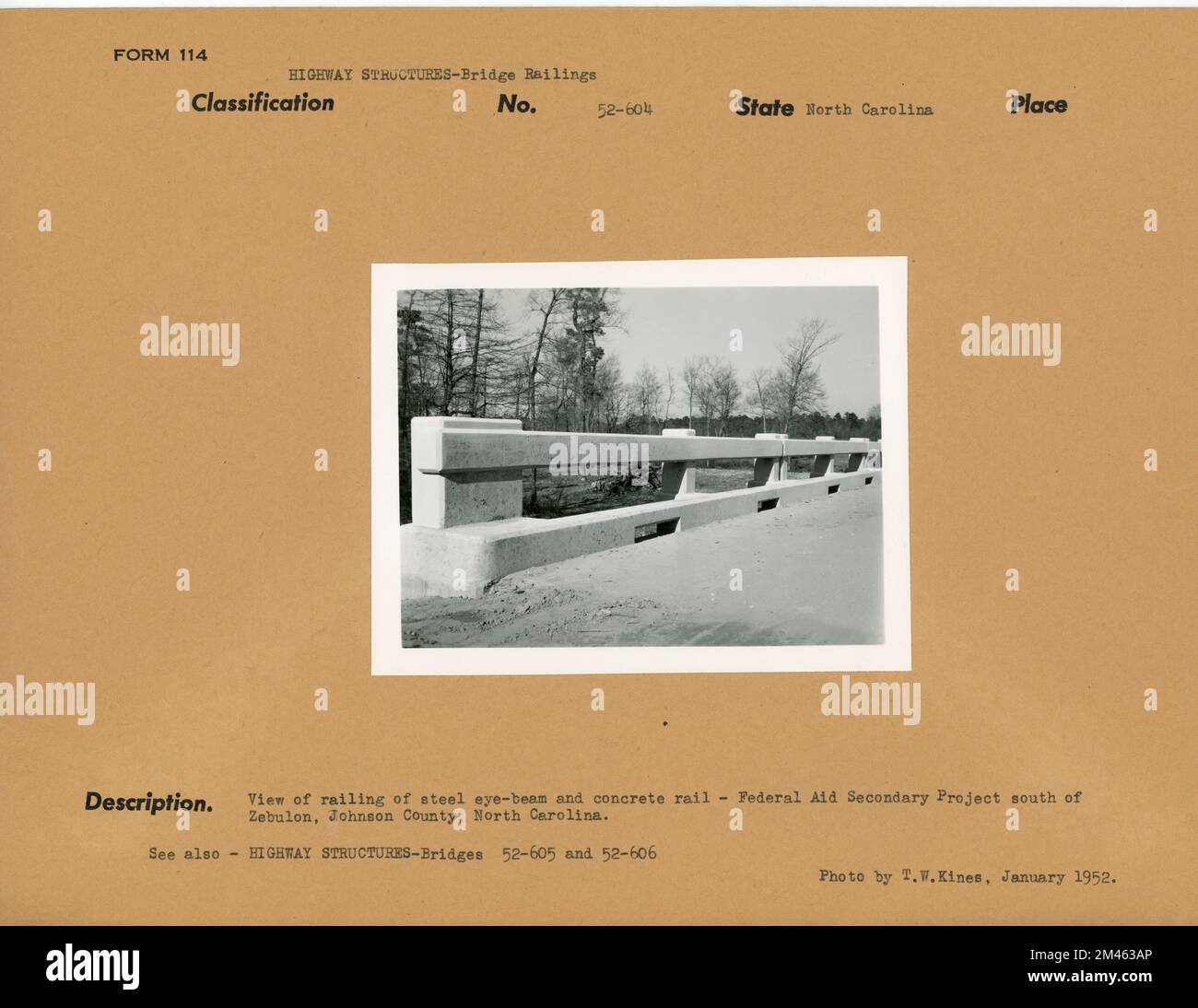 View of railing of steel eye-beam and concrete rail - Federal Aid ...