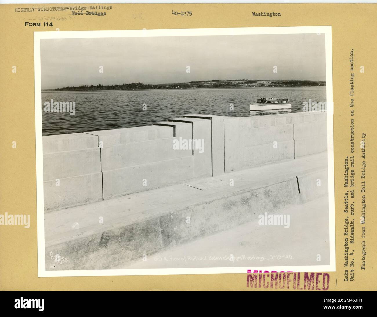 Lake Washington Bridge, Seattle, Washington. From Washington Toll ...