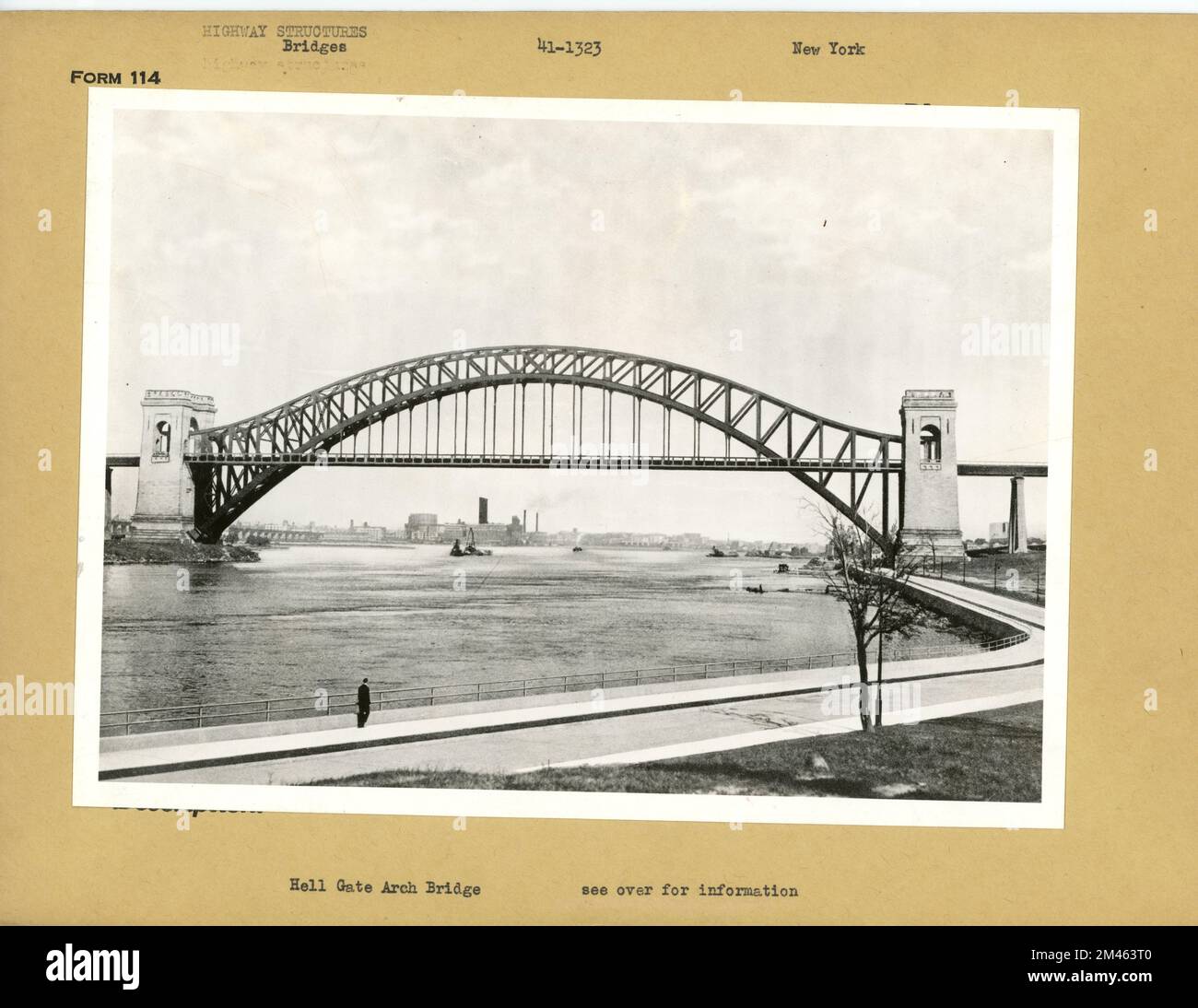 Hell Gate Arch Bridge. Original caption: Hell Gate Arch Bridge ...