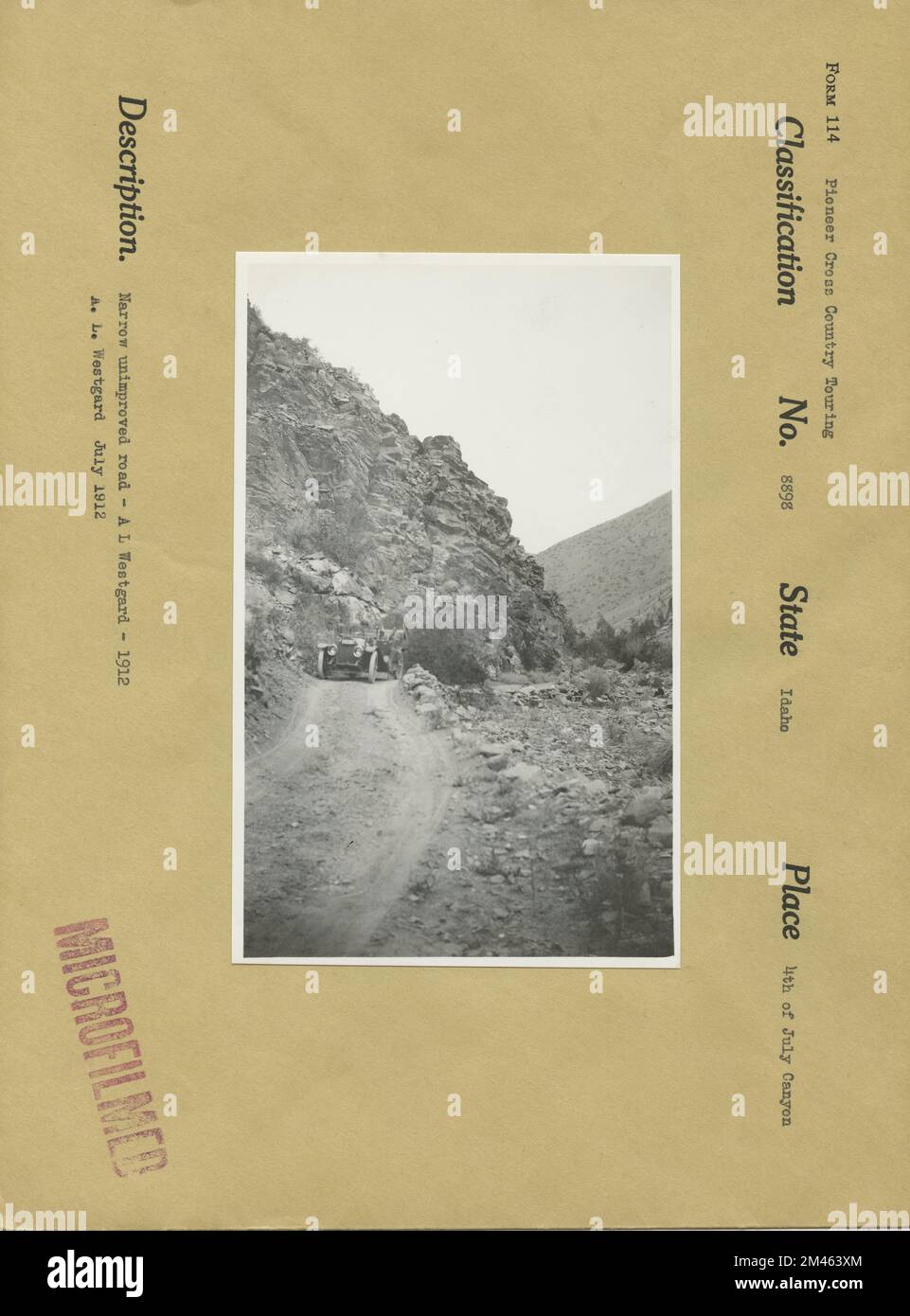 Narrow Unimproved Road. Original caption: Narrow unimproved road - A. L ...