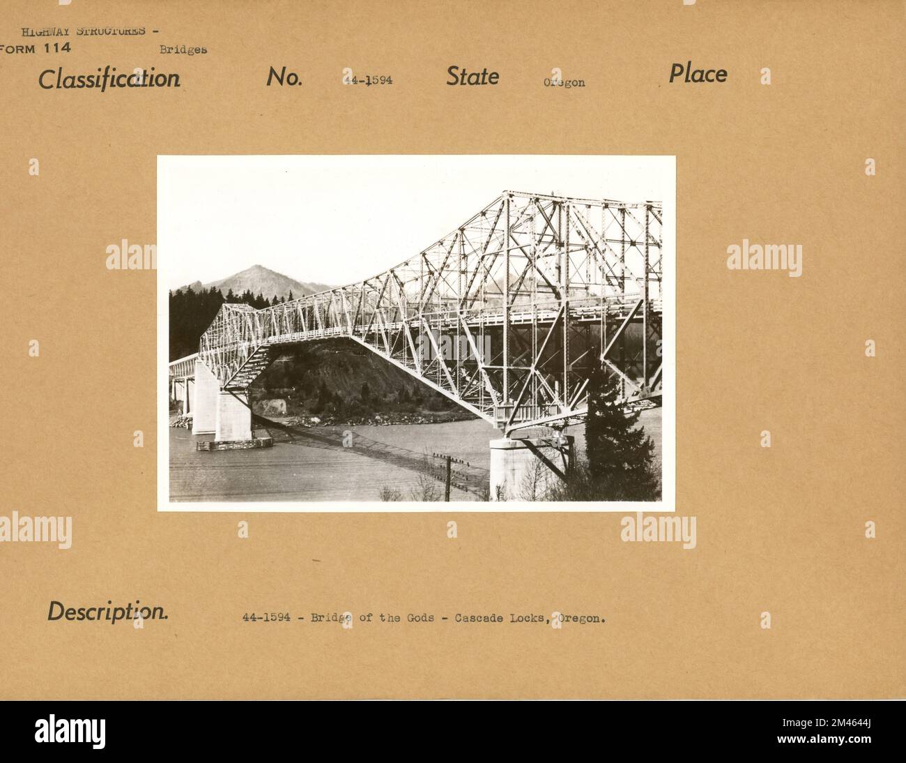 Bridge of the Gods - Cascade Locks, Oregon. Original caption: Bridge of ...