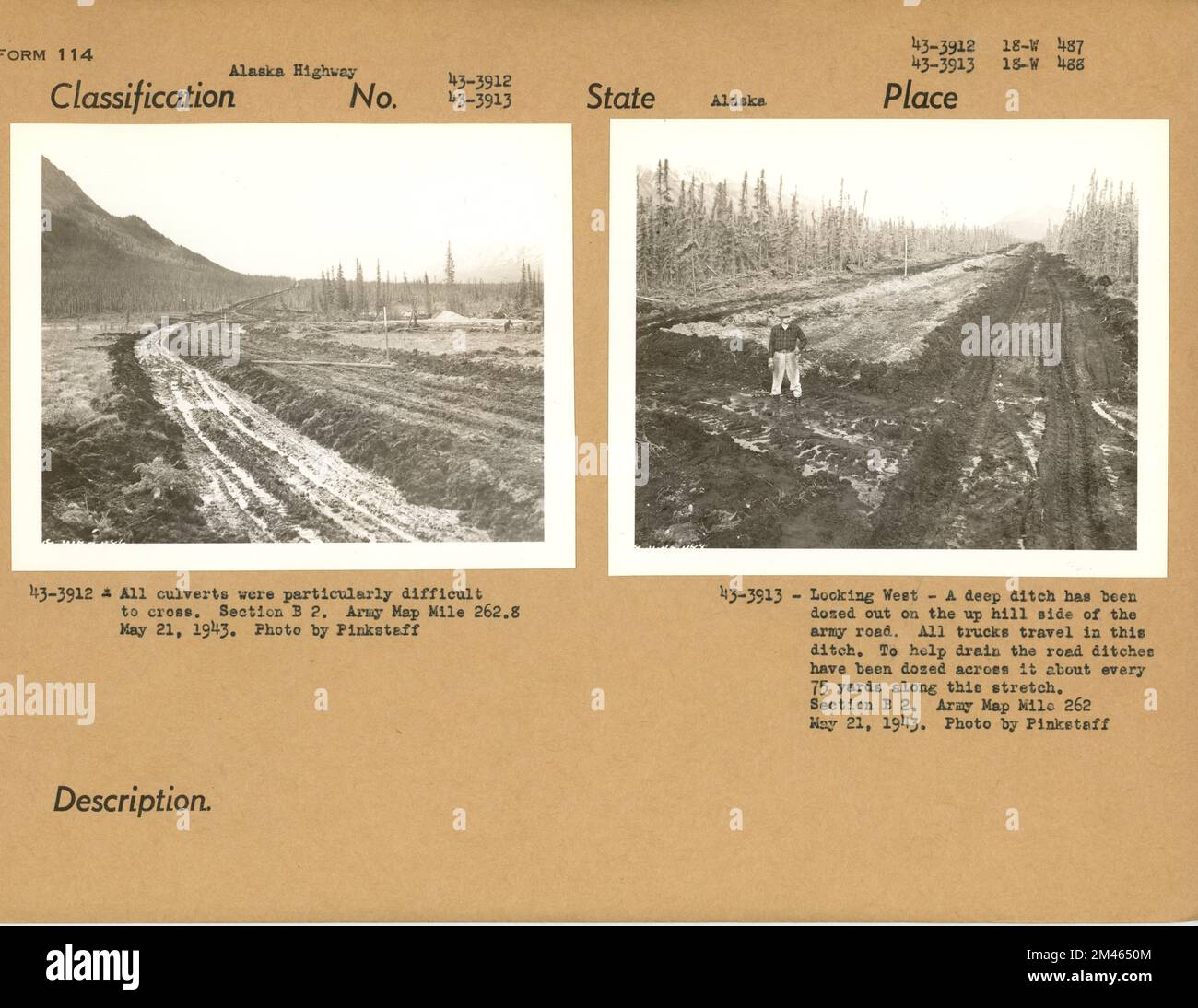 Views of culverts and ditches along road. Original caption: 43-3912 ...