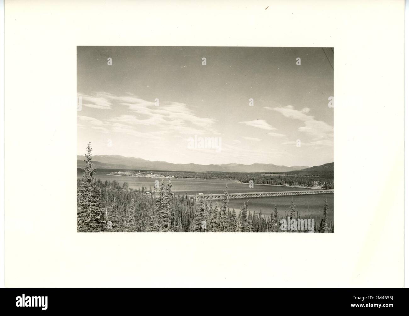 Nisutlin Bay Bridge, Teslin, and Teslin Lake. Original caption ...