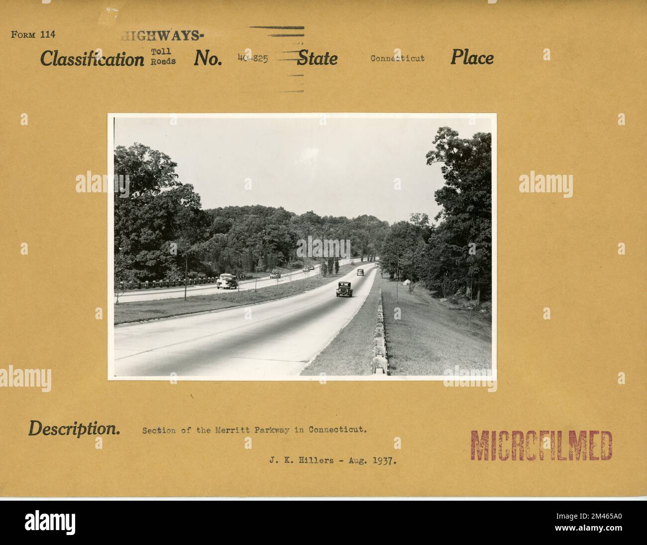 Section of the Merritt Parkway in Connecticut. Original caption ...