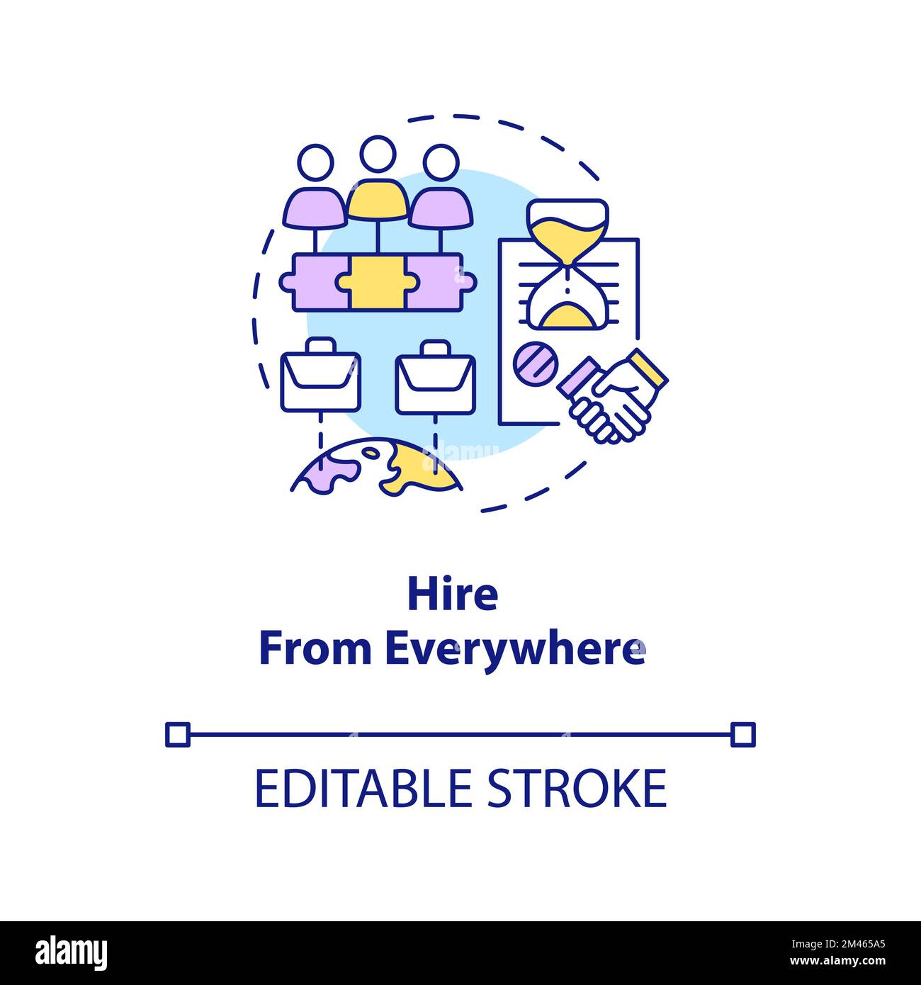 Hire from everywhere concept icon Stock Vector Image & Art - Alamy