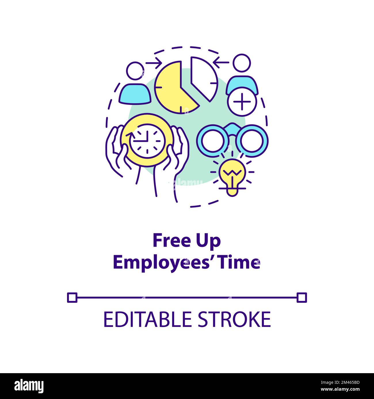 Free up employees time concept icon Stock Vector Image & Art - Alamy
