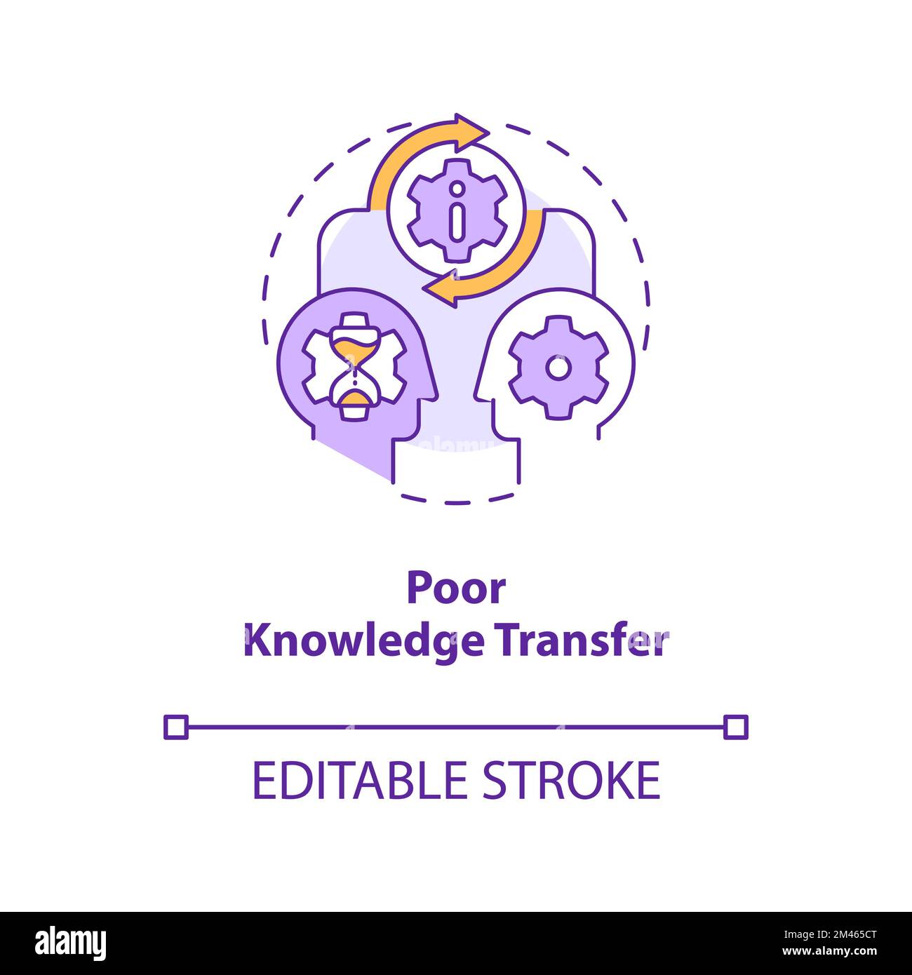 Poor knowledge transfer concept icon Stock Vector Image & Art - Alamy