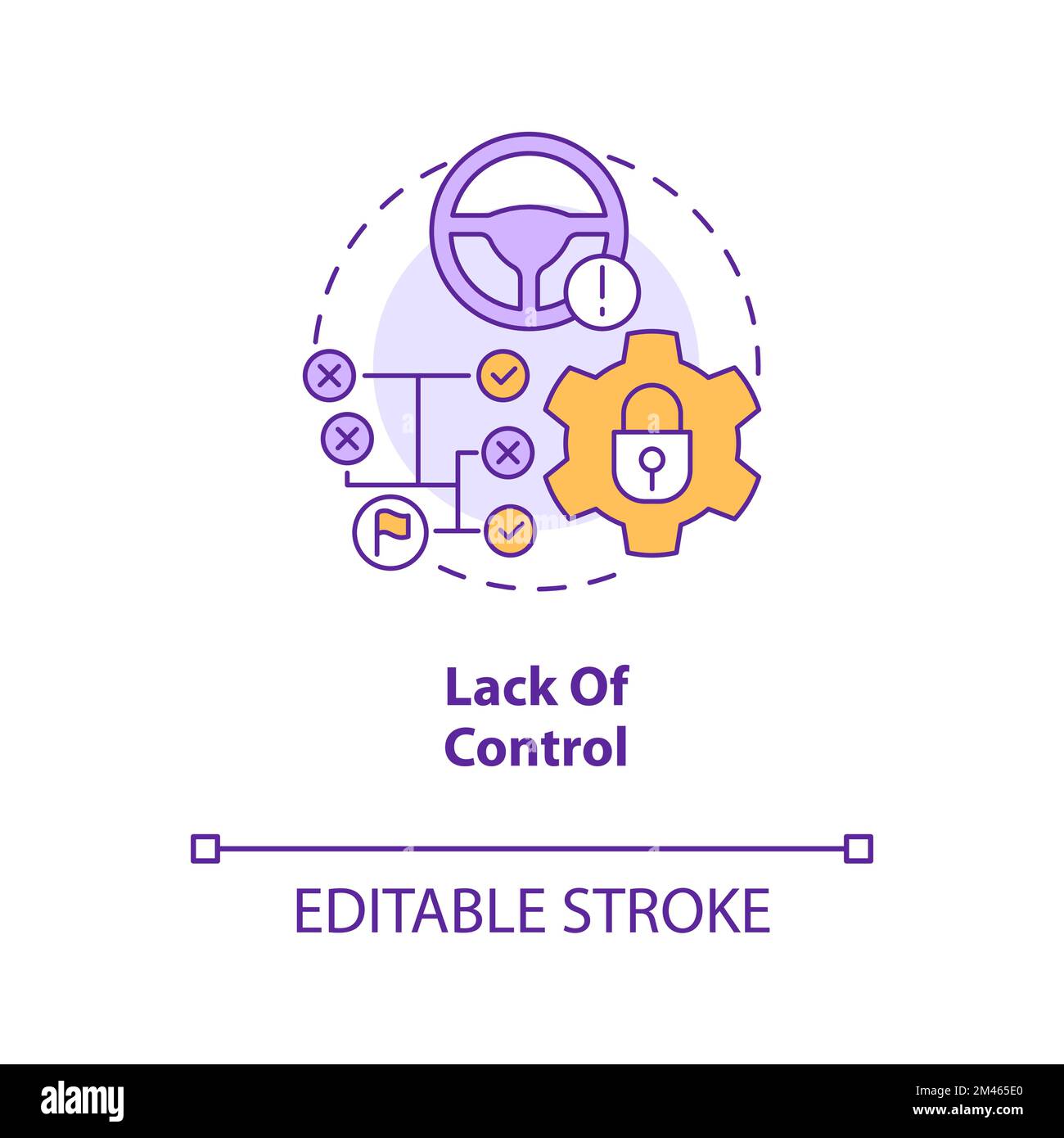Lack of control concept icon Stock Vector Image & Art - Alamy