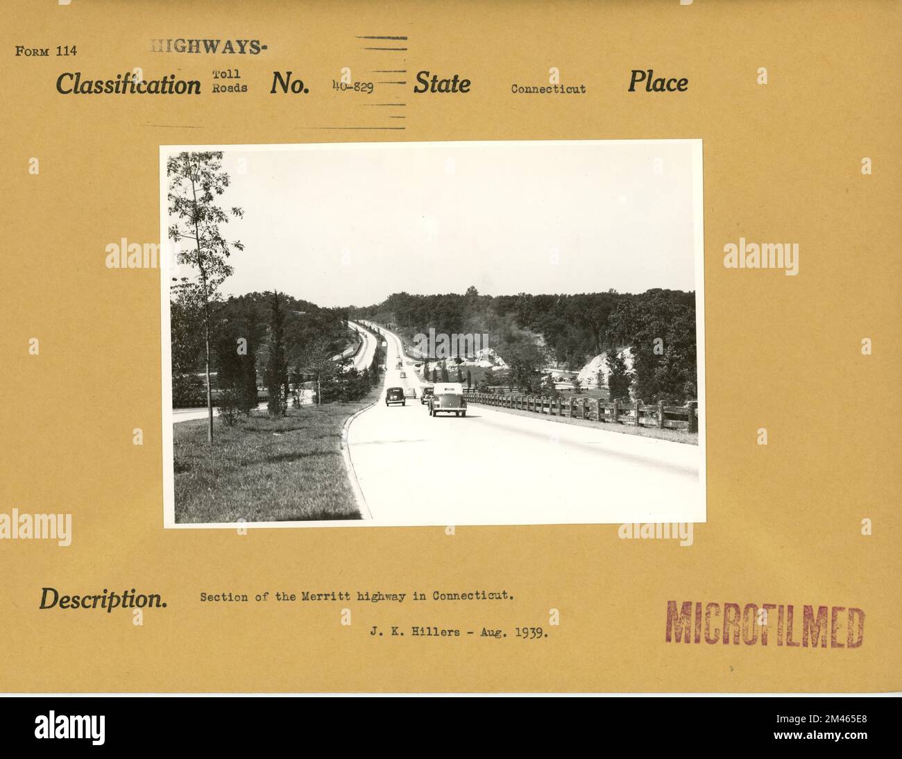 Section of the Merritt Parkway in Connecticut. Original caption ...