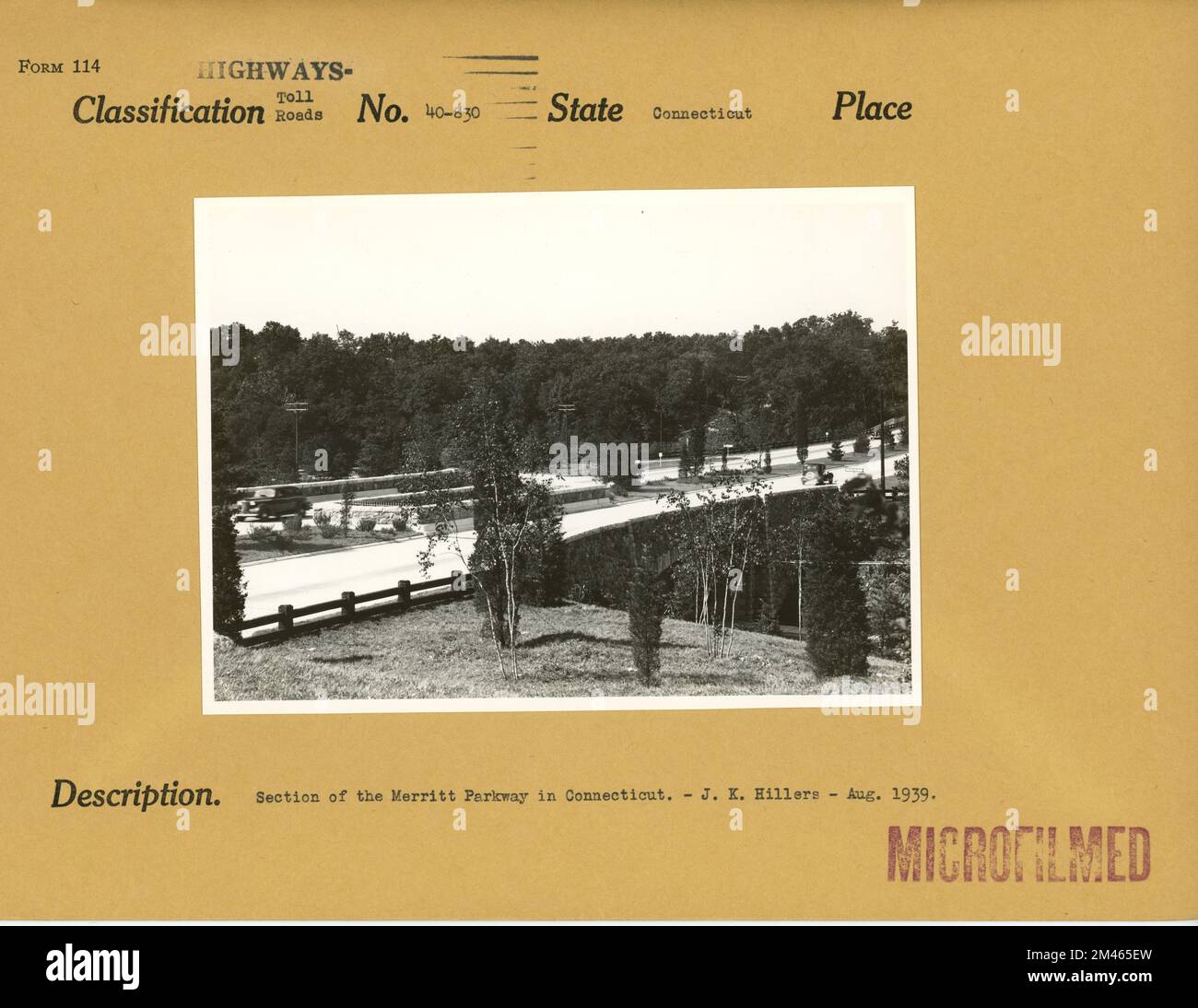 Section of the Merritt Parkway in Connecticut. Original caption ...