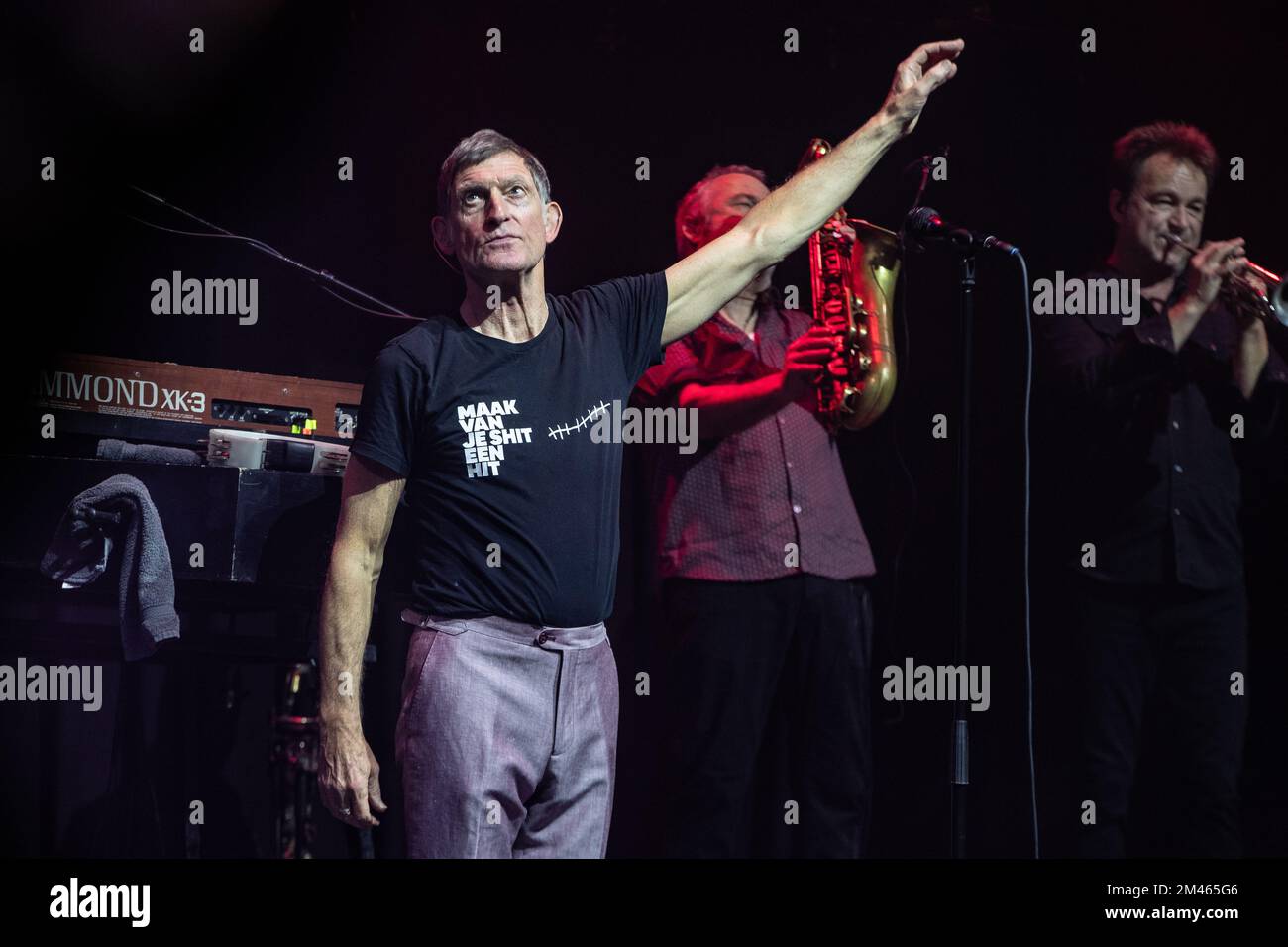 AMSTERDAM - Frontman Huub van der Lubbe of De Dijk during an intimate ...