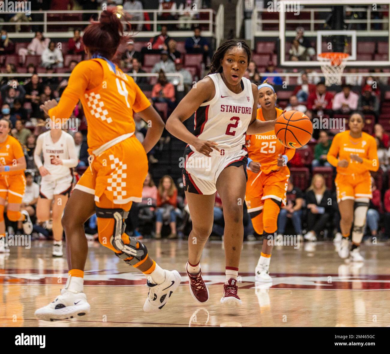Palo Alto CA, USA. 18th Dec, 2022. A. Stanford guard Agnes Emma-Nnopu ...
