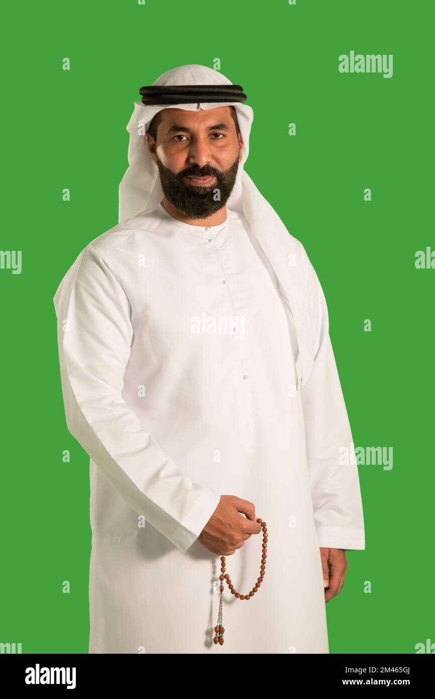 Portrait of an arab man with prayer beads Stock Photo - Alamy
