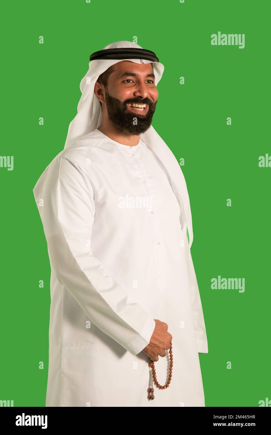 Portrait of an arab man with prayer beads Stock Photo - Alamy