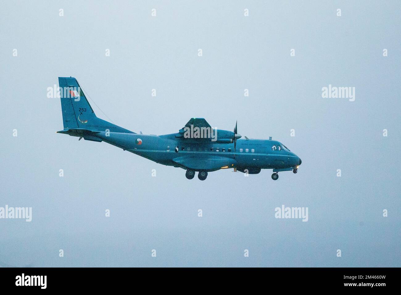 The plane carrying the body of Irish UN peacekeeping soldier Sean ...