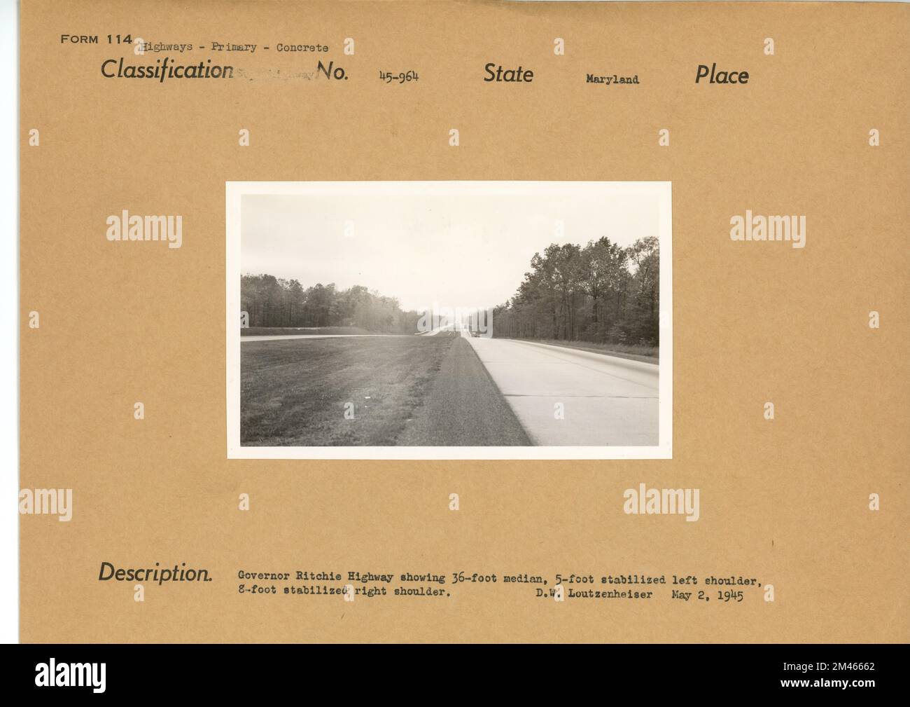 Governor Ritchie Highway, showing 36-foot median, 5-foot stabilized ...