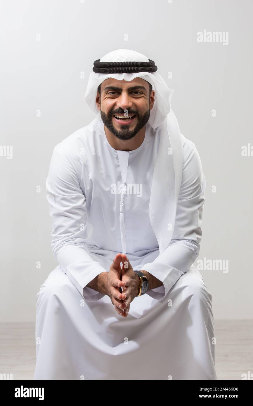 Emirati man laughing hi-res stock photography and images - Alamy
