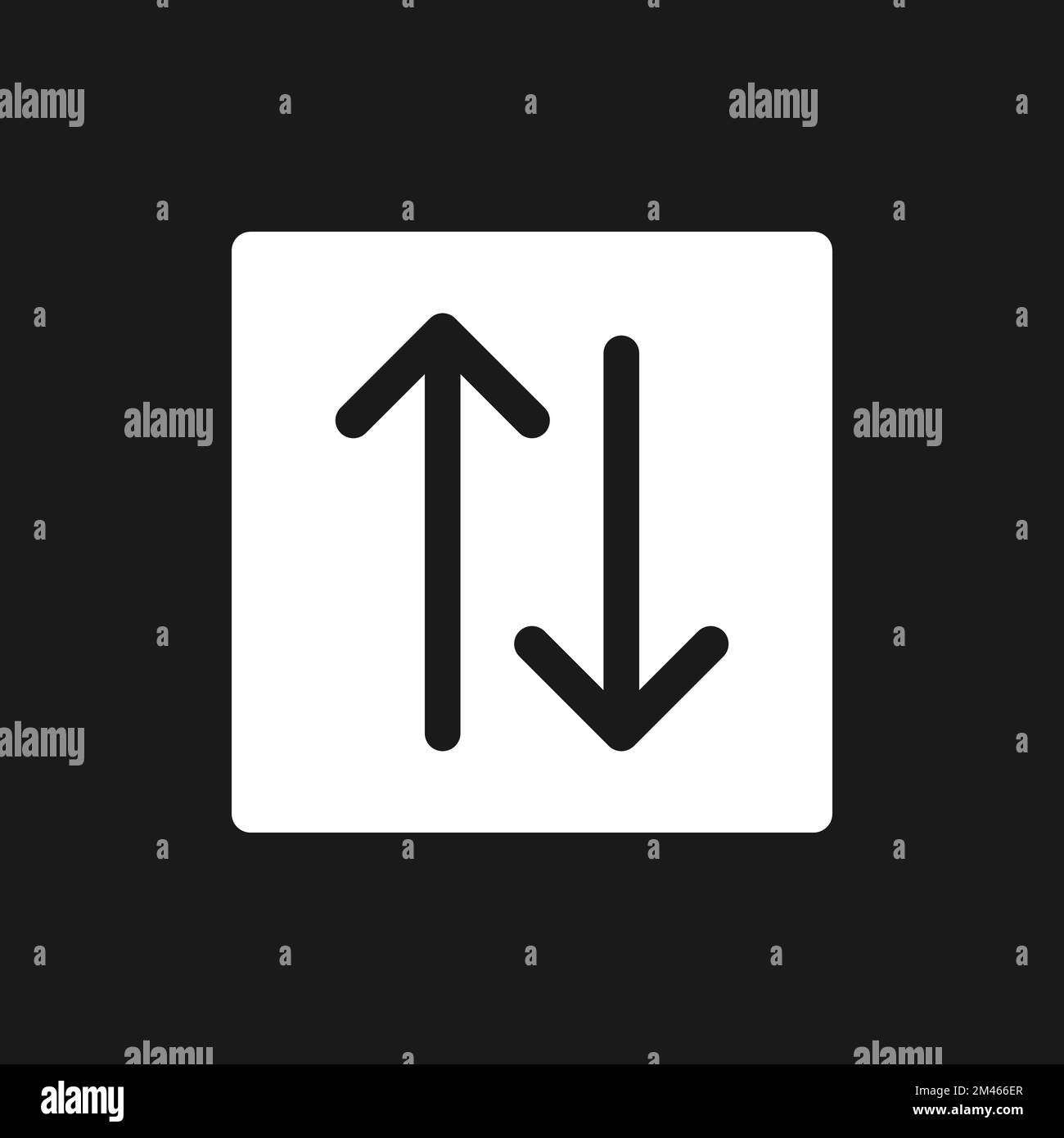 Two way traffic arrows dark mode glyph ui icon Stock Vector Image & Art - Alamy