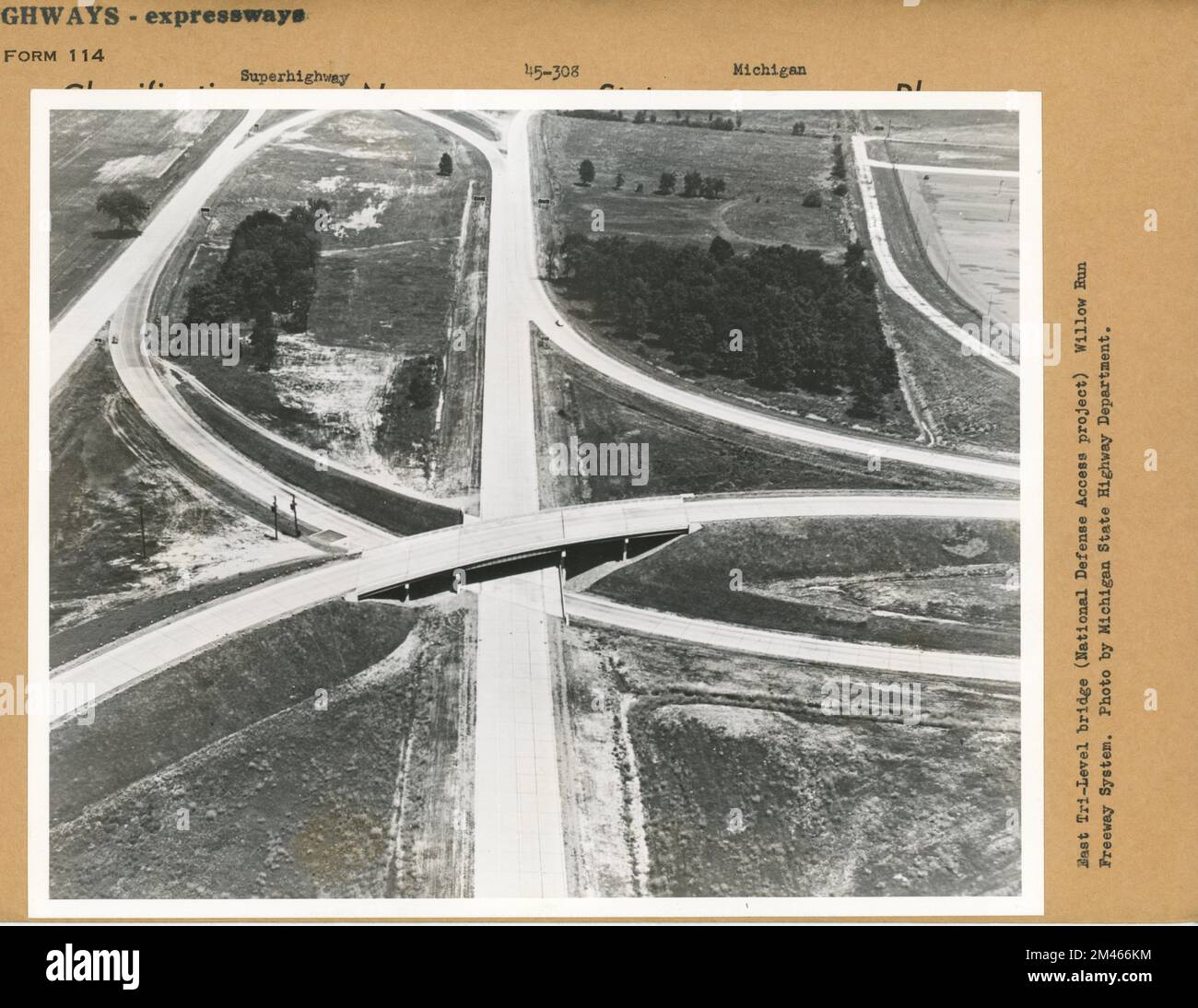 East Tri-Level bridge (National Defense Access project), Willow Run ...