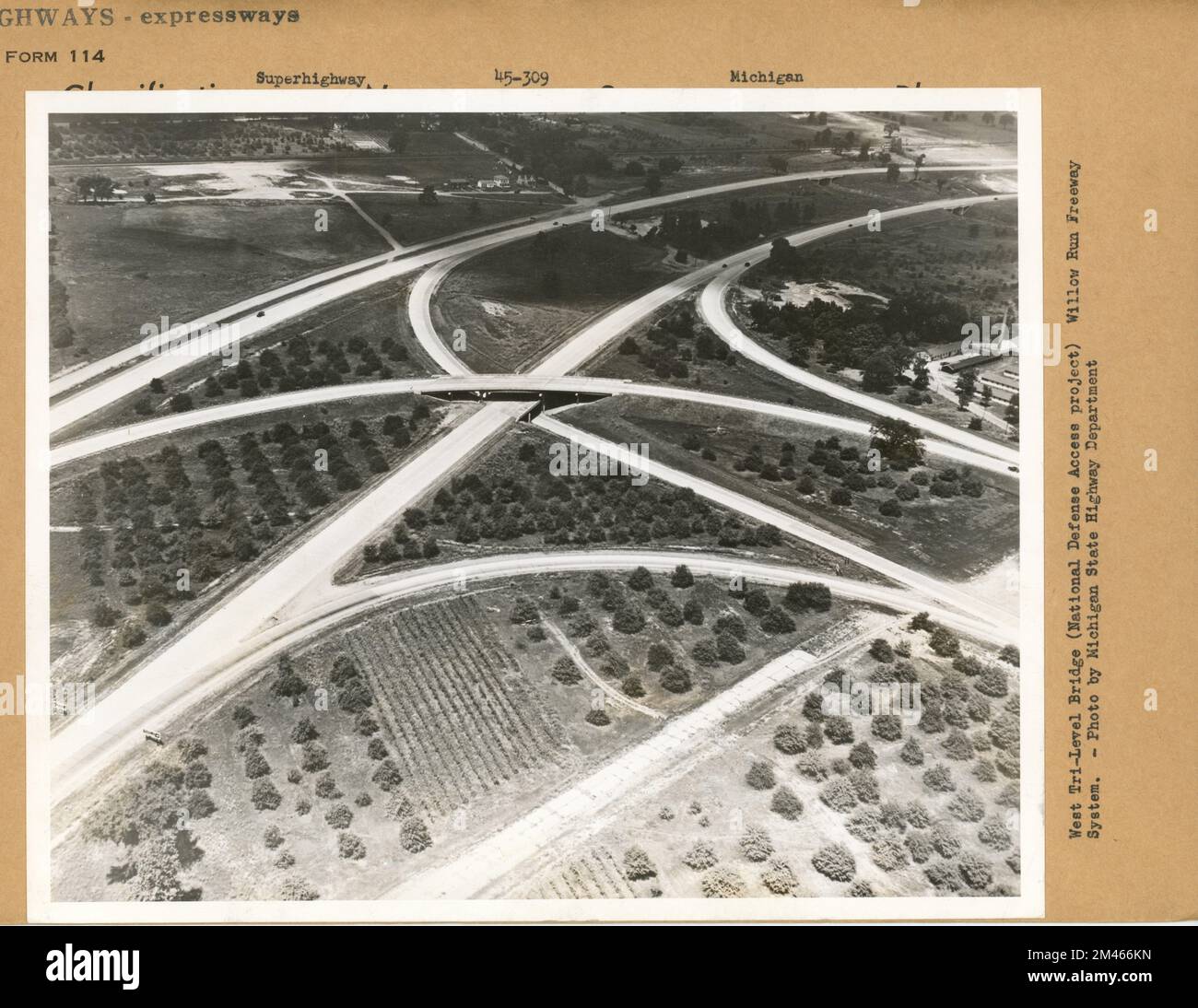 West Tri-Level bridge (National Defense Access project), Willow Run ...