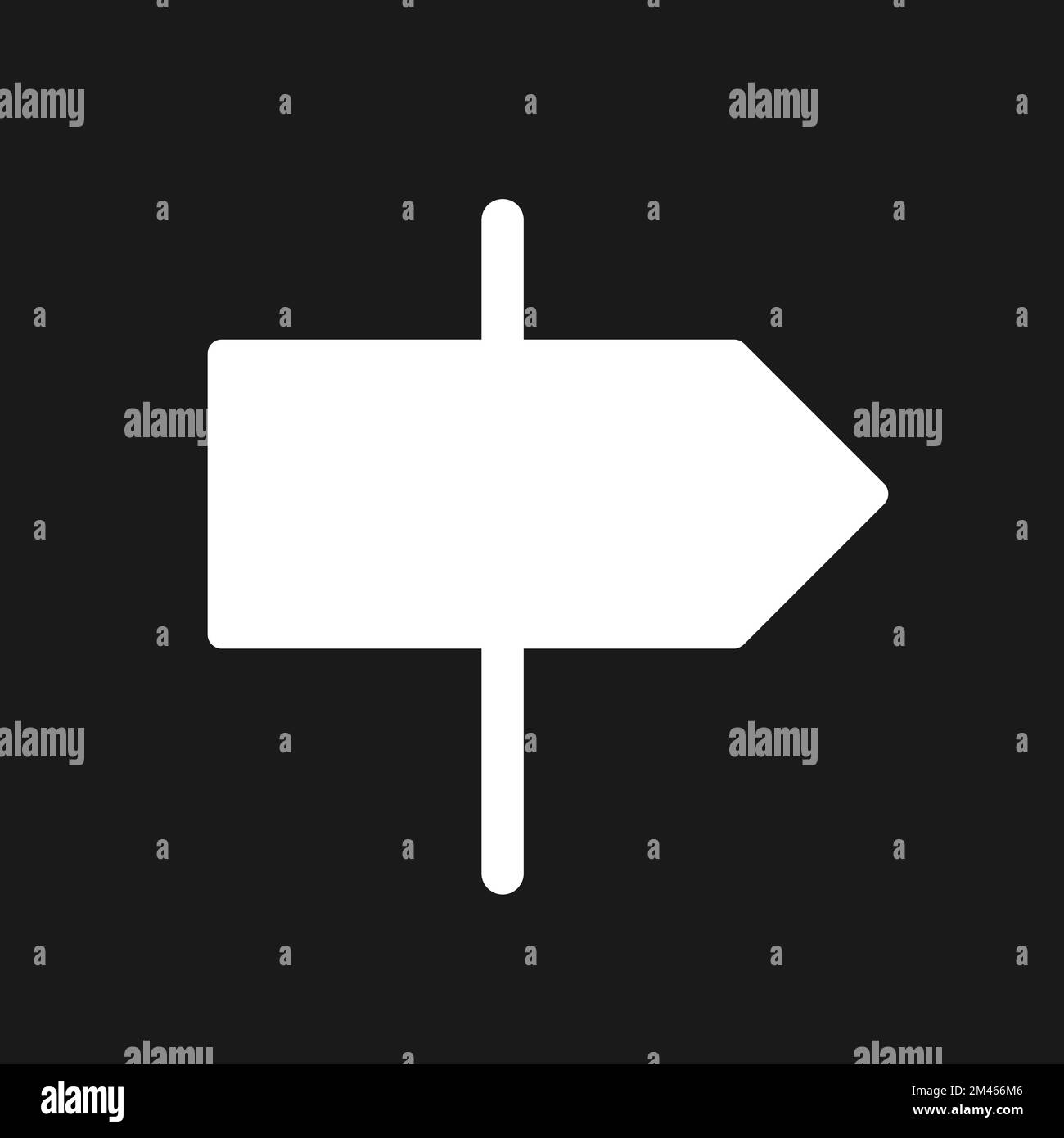 Road pointer dark mode glyph ui icon Stock Vector Image & Art - Alamy