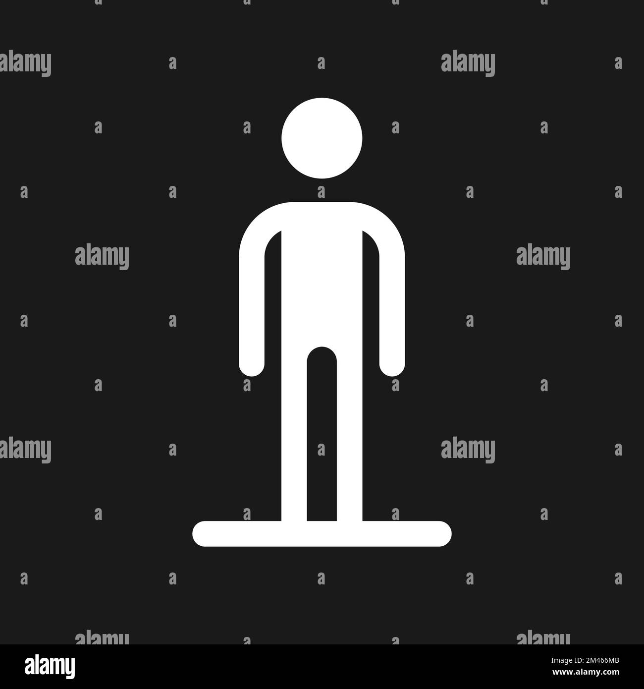 Standing pedestrian dark mode glyph ui icon Stock Vector Image & Art ...